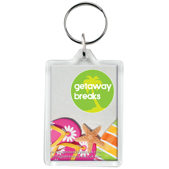 4imprint.co.uk: Rectangular Keyring - Digital Print 900076