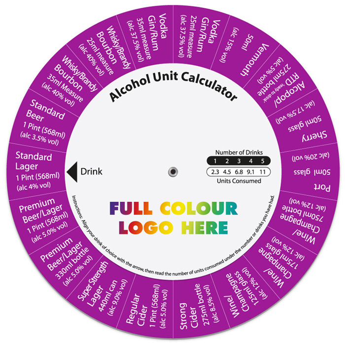 4imprint co uk Alcohol Units Disc 501116 4imprint co uk Alcohol Units Disc 501116