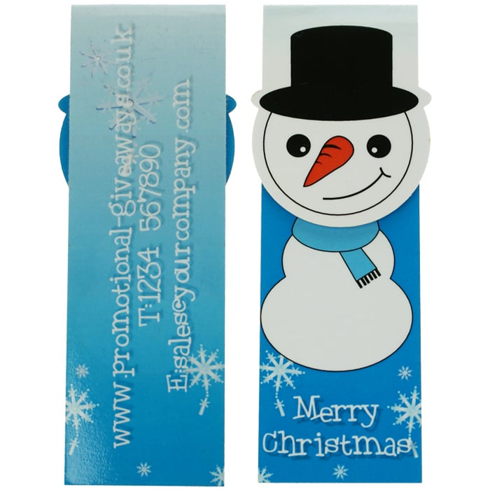 4imprint.co.uk: Magnetic Christmas Bookmark - Snowman 402652