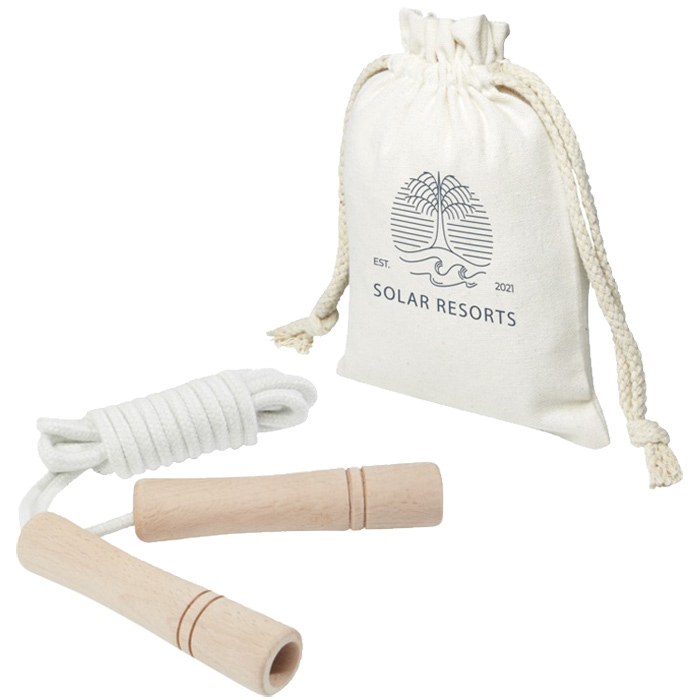 4imprint.ie: Denise Wooden Skipping Rope 504151