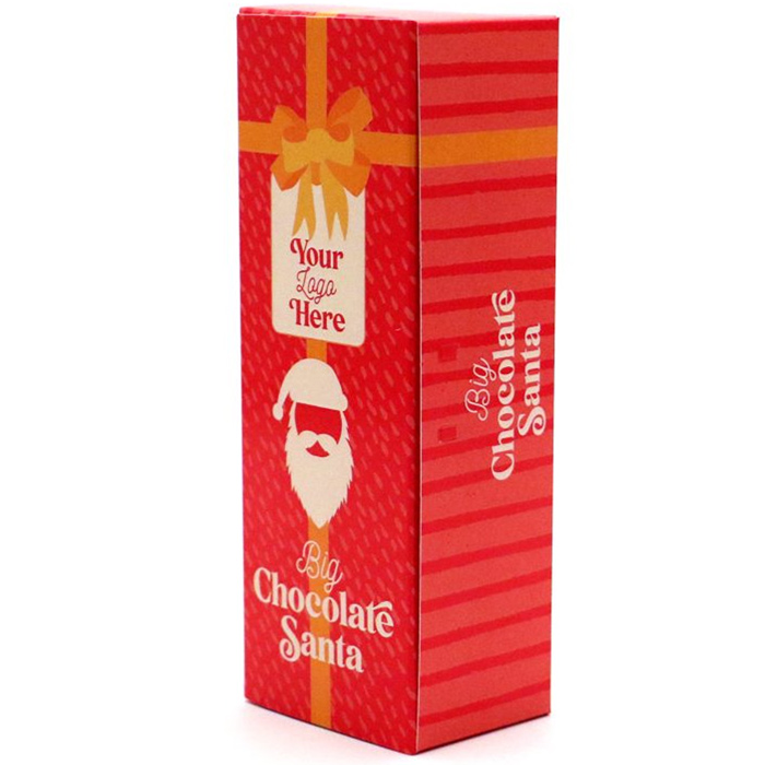 4imprint.co.uk: Flip Top Box - Milk Chocolate Santa 402141
