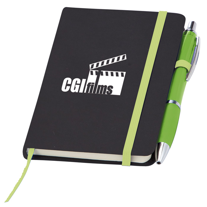 4imprint.co.uk: Noir Notebook with Curvy Pen - A6 702384S: Imprinted ...
