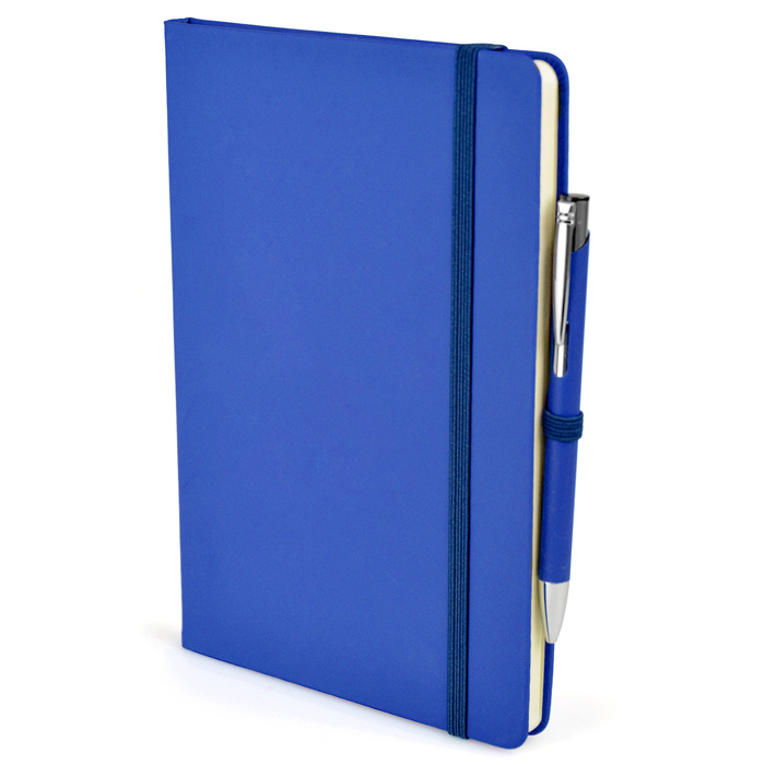 4imprint.co.uk: A5 Soft Touch Notebook with Colour Matt Pen - Printed ...