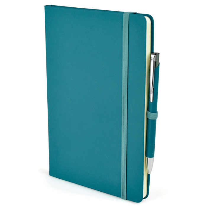 4imprint.co.uk: A5 Soft Touch Notebook with Colour Matt Pen - Printed ...