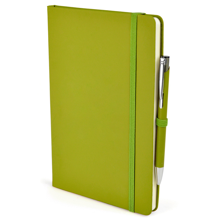4imprint.co.uk: A5 Soft Touch Notebook with Colour Matt Pen - Printed ...