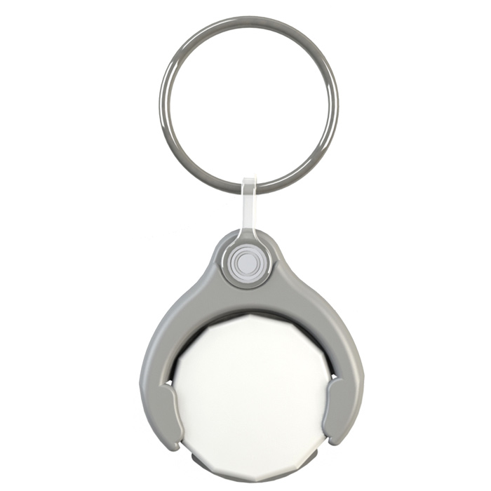 4imprint.co.uk: Pop Coin Lite Trolley Recycled Keyring 901790