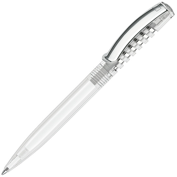 4imprint.co.uk: Senator® New Spring Pen - Clear with Metal Clip 301903C