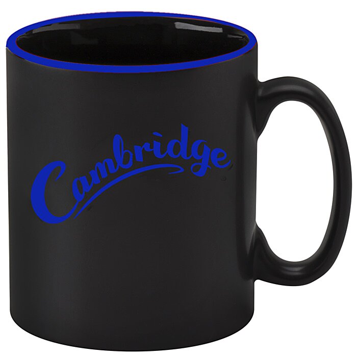 4imprint.co.uk: Cambridge Mug - Matt Black - Rim Print 700260BB